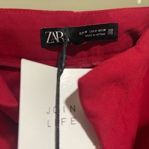 Zara | Pants & Jumpsuits | Zara Red Pants | Poshmark